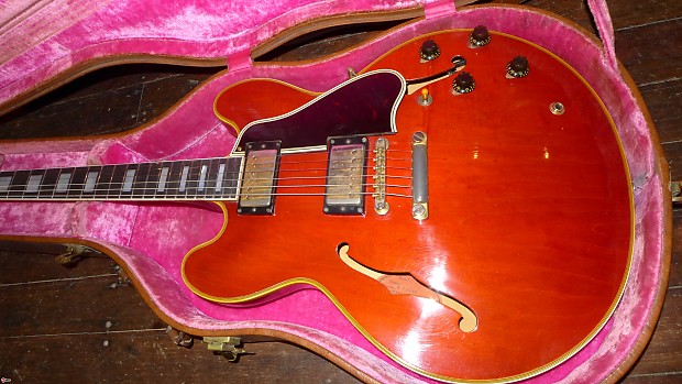 Gibson ES-355 Mono Factory Stop Tail 1959 Red | Reverb