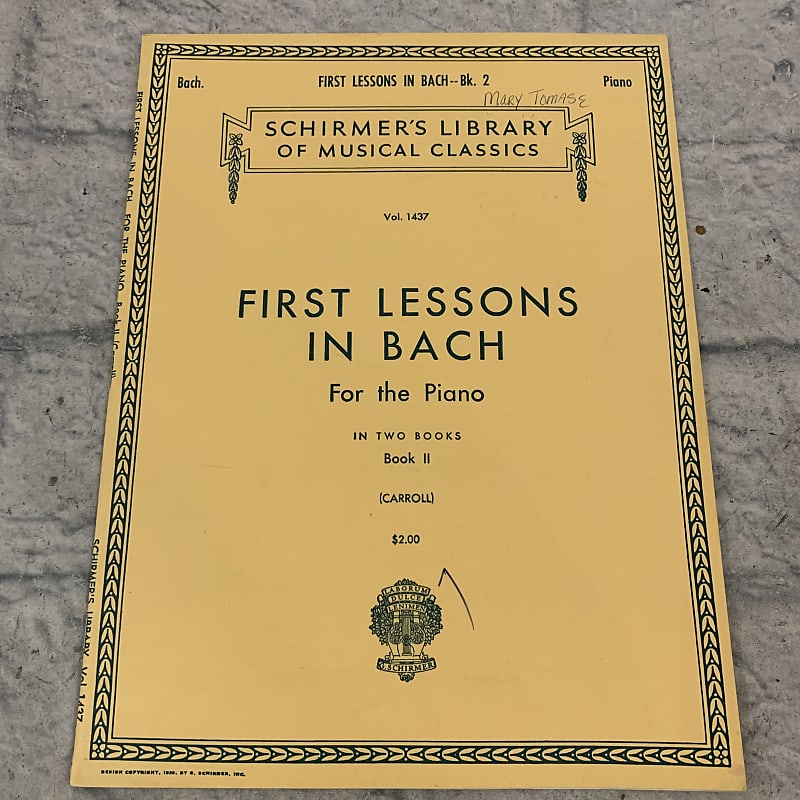 First Lessons in Bach for the Piano Book 2 | Reverb