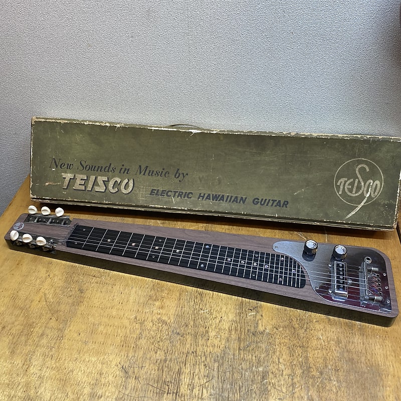 Vintage Teisco DW-EG lap slide, steel guitar with original | Reverb