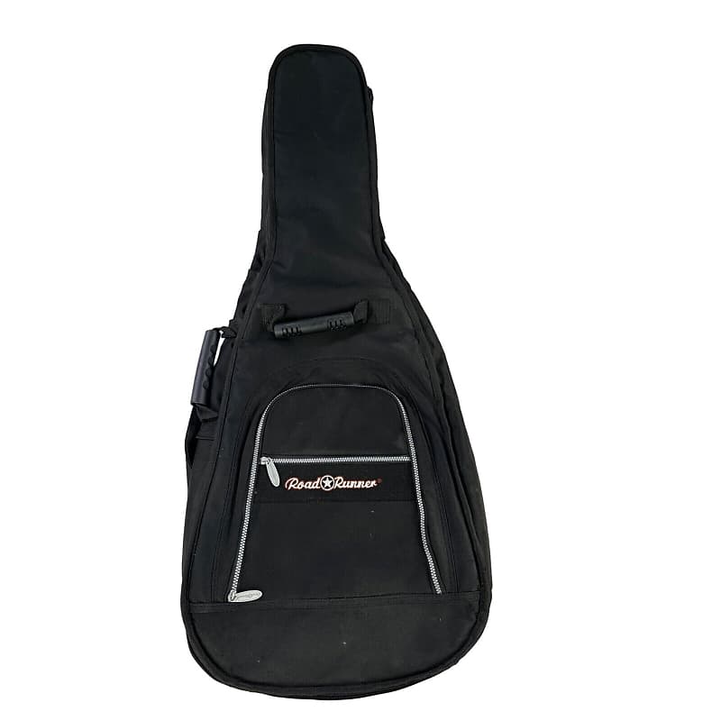 Road Runner Black Guitar or Bass Padded Gig Bag Backpack | Reverb
