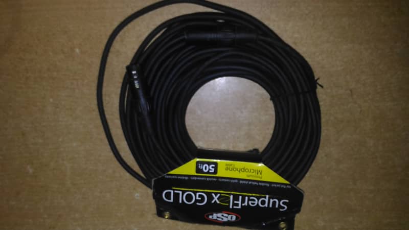 OSP SFM-50 Elite Core SuperFlex GOLD XLR Mic Cable - 50' 2013 | Reverb