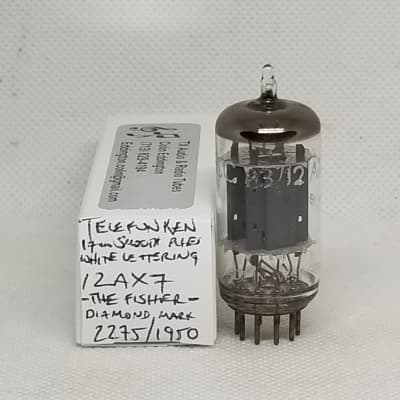 Telefunken Made For The Fisher 12AX7 Smooth Gray Plate | Reverb