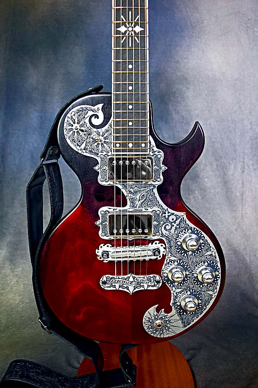 Teye Red Fox Merlot Custom Backplate Art Mojo true tone | Reverb