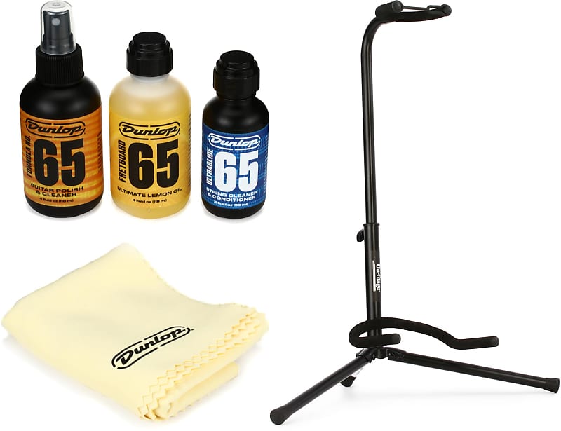 Dunlop 6504 Guitar Tech Care Kit Bundle with On-Stage Stands | Reverb