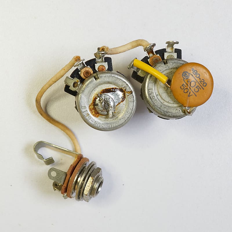 Fender Telecaster pots, cap & output jack 1966 | Reverb
