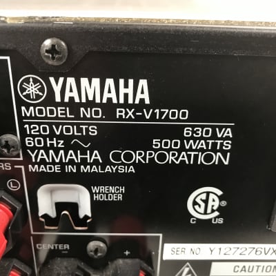 Yamaha RX V1700 7.1 Channel 910 Watt Receiver | Reverb