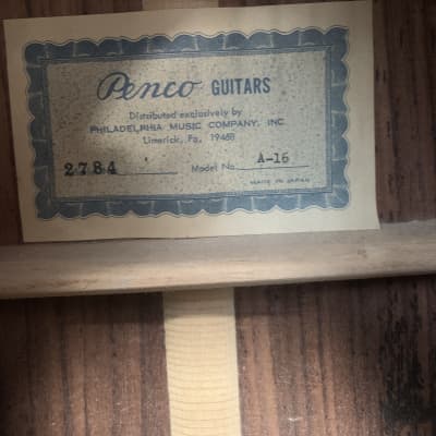 Penco A-16 vintage '70s acoustic guitar Ibanez Lawsuit | Reverb
