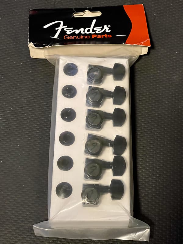 Fender Deluxe Locking Staggered Guitar Tuners - Black | Reverb