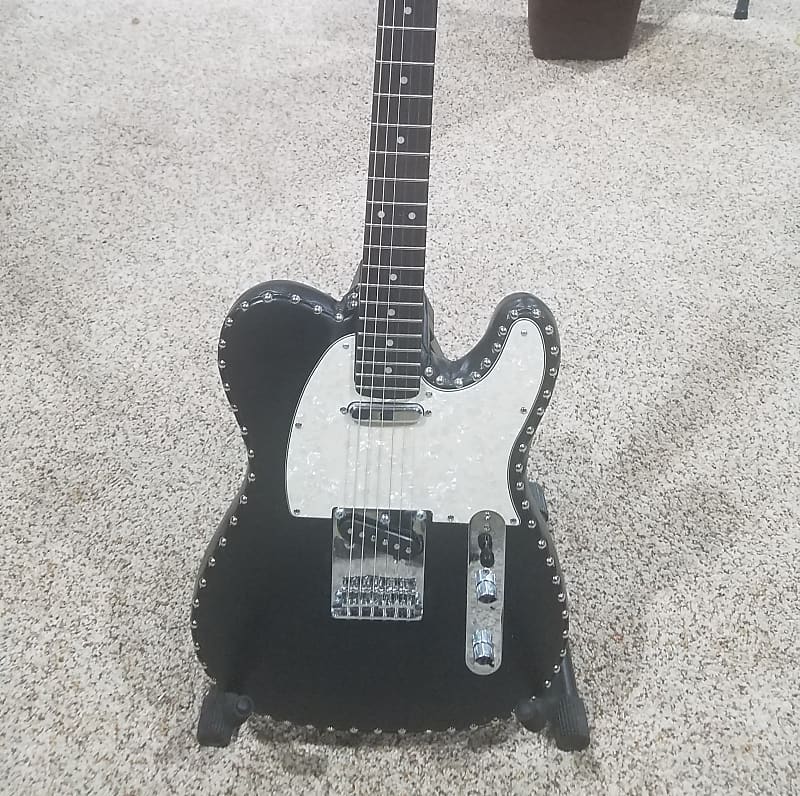 JIm Cat Telecaster Black / Leather | Reverb