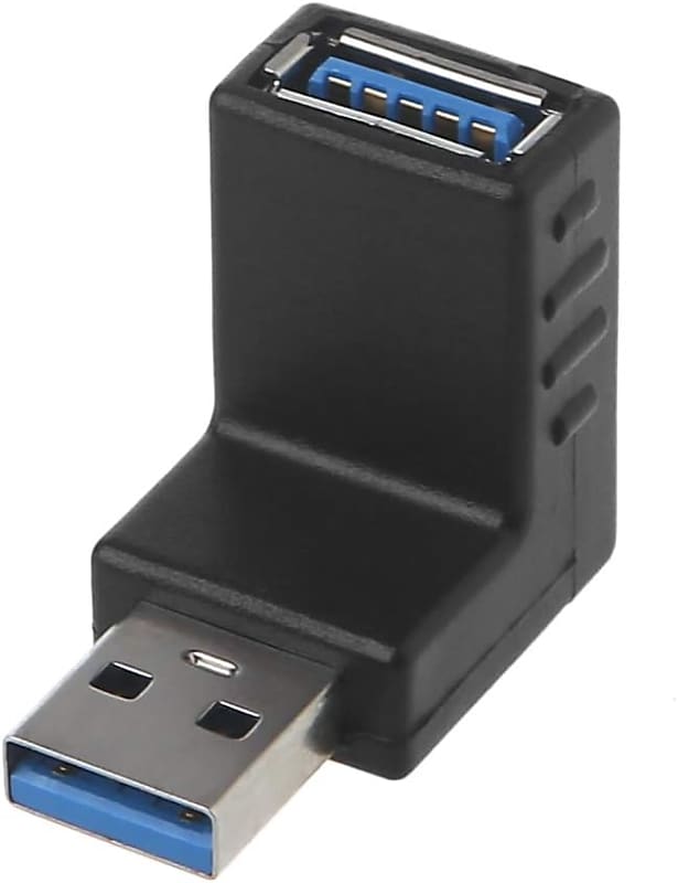 Sinners Music 90˚ Left Right Angled USB Connector - Black | Reverb