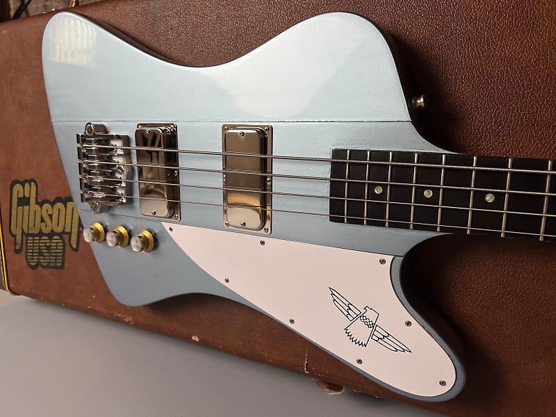 1990 Gibson Thunderbird - Custom Blue Mist Metallic | Reverb