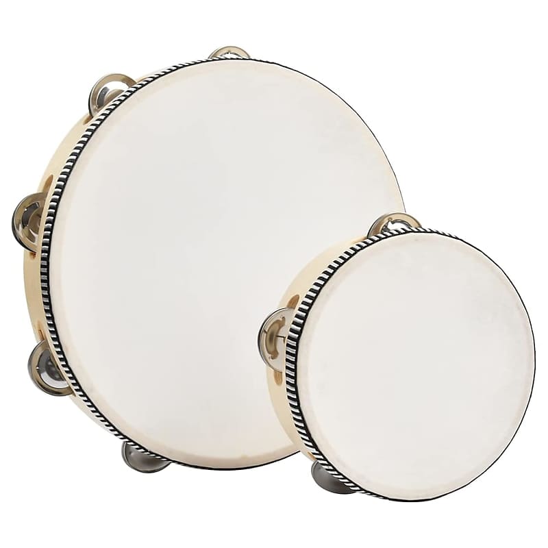 2 Pcs Wooden Tambourine 10 Inch & 6 Inch Tambourine Hand | Reverb UK