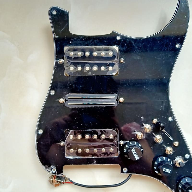 Black Strat Style Guitar Multi Function Prewired Loaded | Reverb UK
