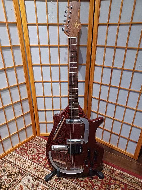 Rogue STR-1 Electric Sitar Excellent Condition Red Crackle | Reverb