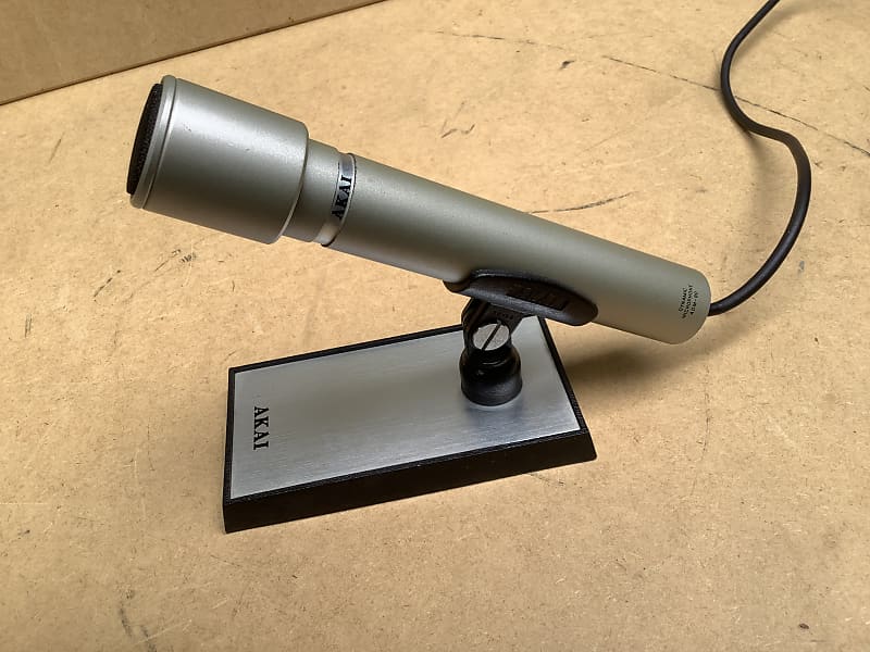 Vintage Akai ADM 80 microphone with stand | Reverb
