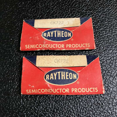 Raytheon NOS CK722 Germanium Transistor Pair Fuzz Treble | Reverb