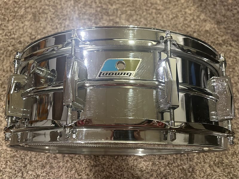 Ludwig LM400 Supraphonic 14x5 RARE CUT BADGE 1969 | Reverb