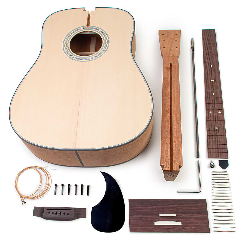 StewMac Premium Body-Built Acoustic Guitar Kit, All Solid | Reverb