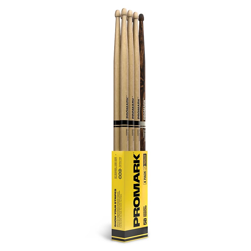 ProMark Rebound 5B Hickory Drumsticks, Acorn Wood Tip, | Reverb