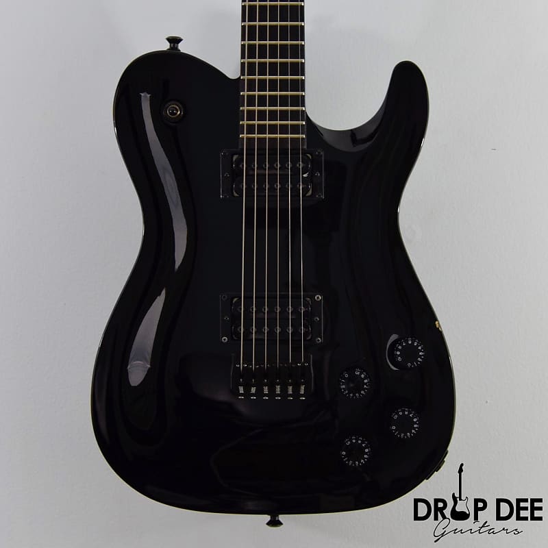 Jericho Fusion 6 Baritone Electric Guitar - Gloss Black | Reverb