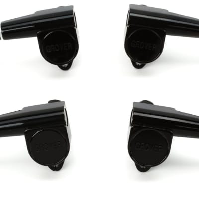 Grover 144BC Mini Bass Tuners - 2+2 - Black Chrome (5-pack) | Reverb