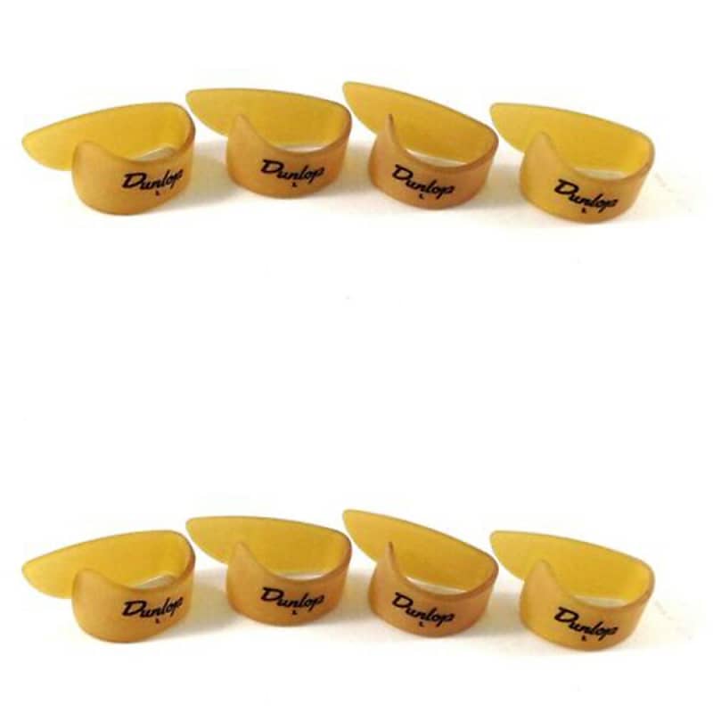 Dunlop Thumb Picks 8 Pack Ultex Gold Large Guitar and Banjo | Reverb