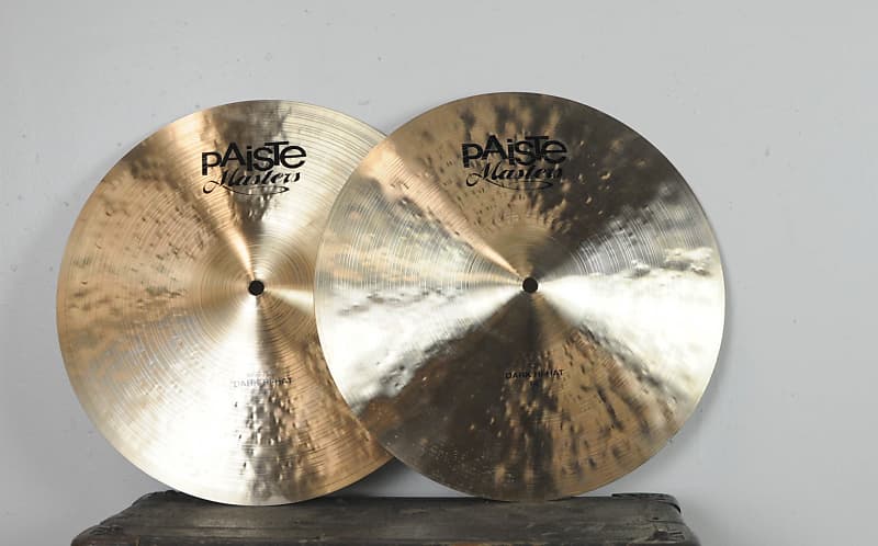 Paiste Masters 14" Dark Hi Hat Cymbals 762g 1151g | Reverb