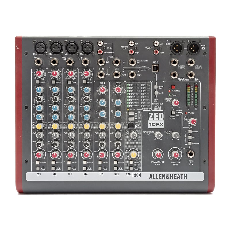 Allen & Heath - Zed 10 FX - Audio Mixer w/ Effects - x6876 - | Reverb