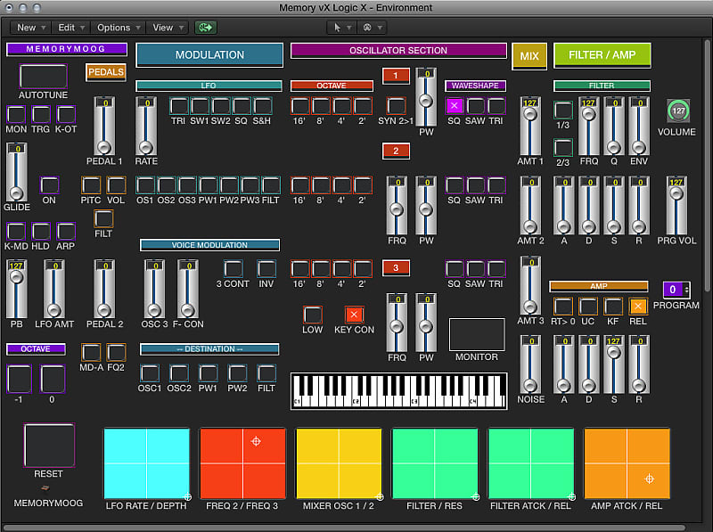Virtual editor / programmer - MEMORYMOOG LAMM - LOGIC v4 - X | Reverb