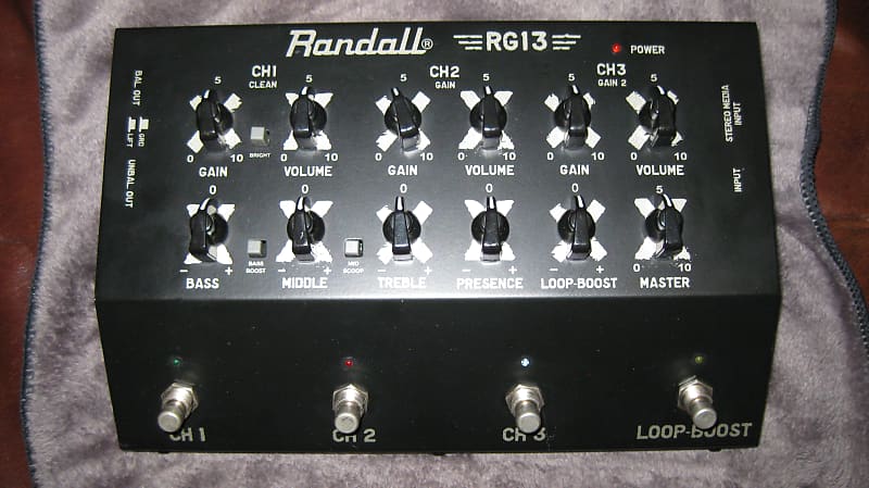 Randall RG13 Preamp Pedal/Effect/DI box 1 Watt 3 Channel | Reverb