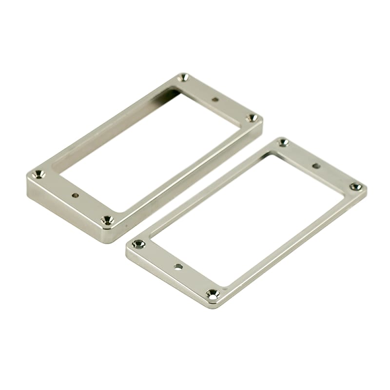 WD Plastic Humbucker Pickup Mounting Ring - Flat - Chrome Set | Reverb