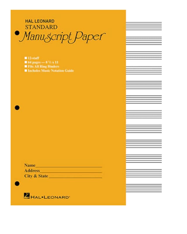 Hal Leonard Standard Manuscript Paper | Reverb