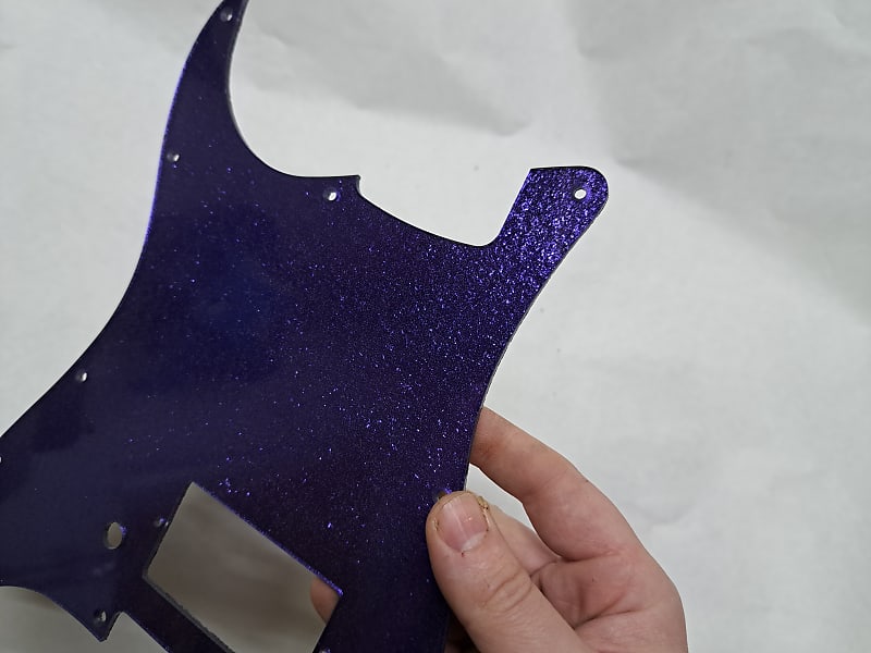 Lefty left handed Purple Sparkle Glitter Acrylic Strat | Reverb