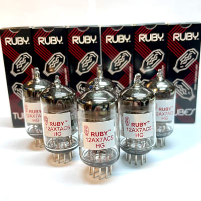 Ruby 6 Pack 12AX7AC5 HG Preamp Tubes | Reverb Canada