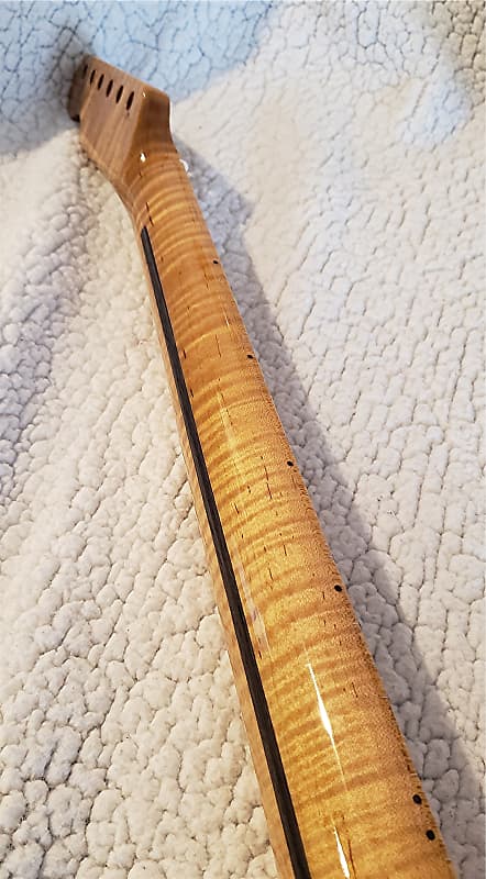 My last USA made 1 piece,Roasted,5A Flame maple neck,for a | Reverb