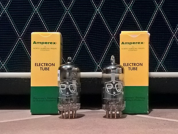 Pair of Amperex 6922 PQ vacuum tubes (E88CC/6DJ8/ECC88) | Reverb