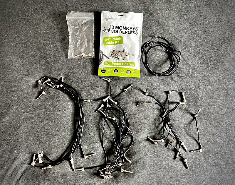 3 Monkeys Solderless Patch Cables Pedal Board FX Pedals | Reverb
