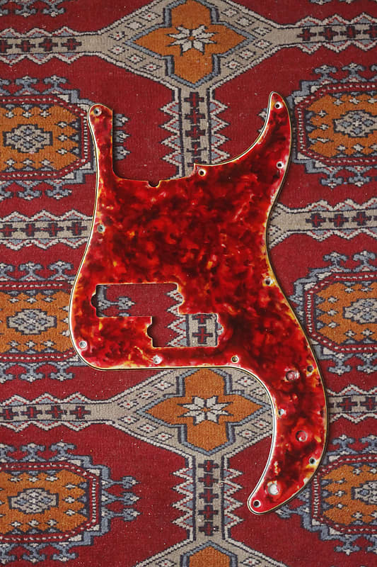 Pickguard Precision Bass Black Red Tortoise Shell | Reverb UK
