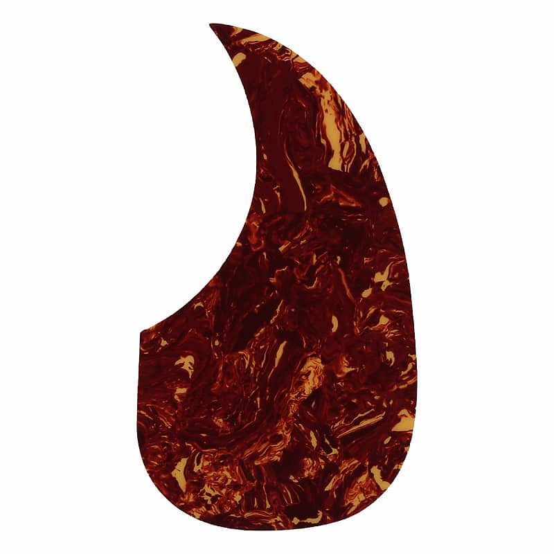 FLEOR Acoustic Guitar Pickguard Comma Shape, Red Tortoise | Reverb