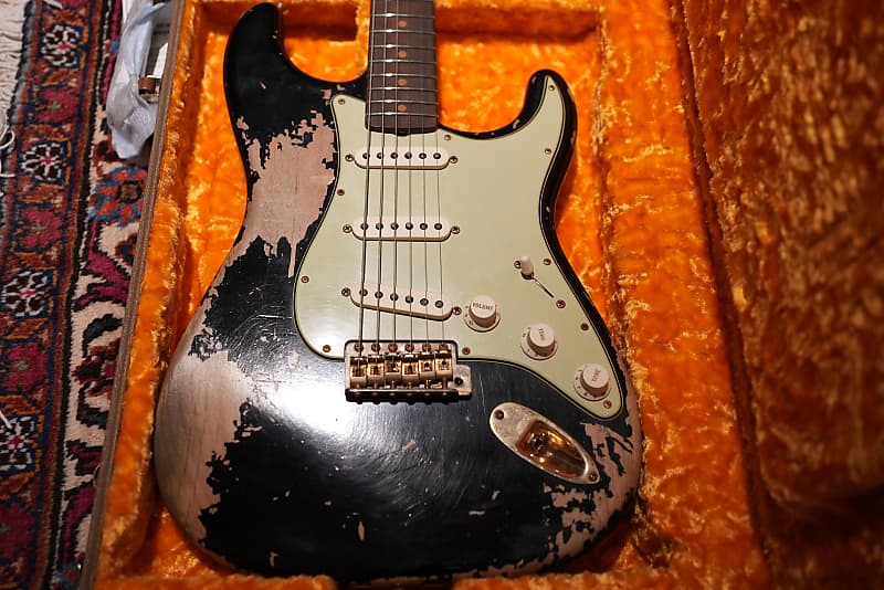 Fender Stratocaster Custom shop Heavy Relic Black | Reverb