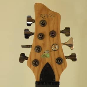 Raven West 7 String Wide Fret Bass blonde thru neck body 18 | Reverb