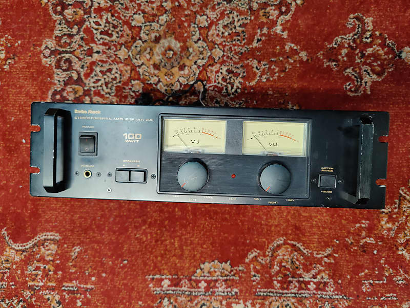 Radio Shack MPA-200 Stereo Power PA Amplifier 1990s - Black | Reverb