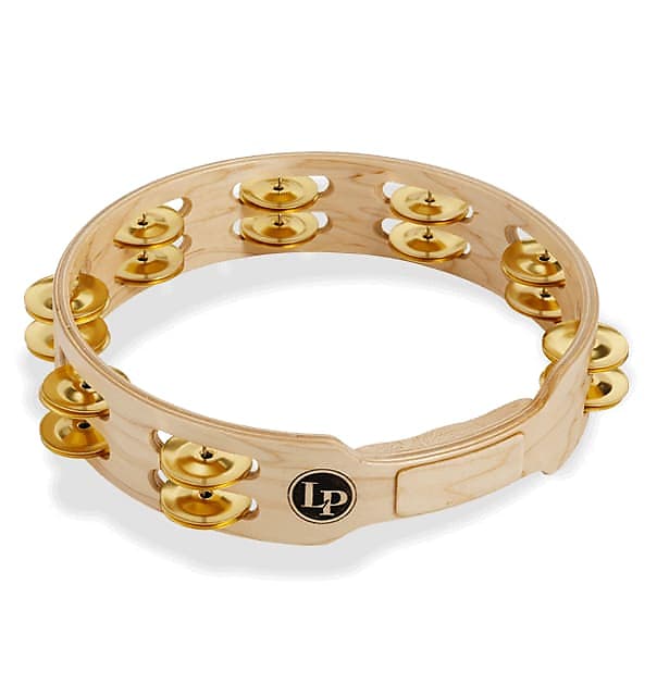 10 WOOD DBL ROW TAMB- BRASS | Reverb