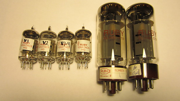 Ruby 12AX7AC5 HG and EL34B-STR tube set | Reverb