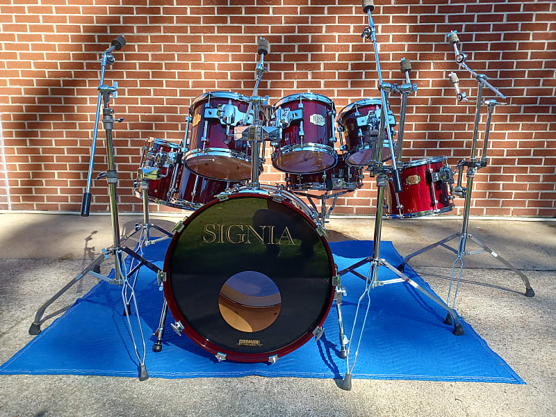 PREMIER SIGNIA 8 PIECE DRUM SET W/HW & ATA CASES | Reverb