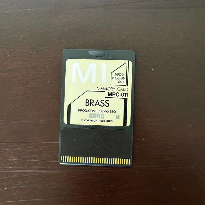 Korg Korg M1 Mpc 011 Brass Program Card 1989 Black Reverb