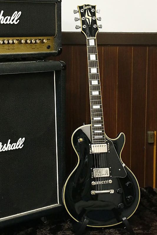 1990's Fernandes Burny RLC-70 LP Custom Black ALL Mahogany | Reverb