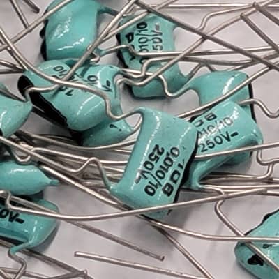 Green Drop Capacitors 0,010uF 10% 250v Bag Of 100 Seafoam | Reverb
