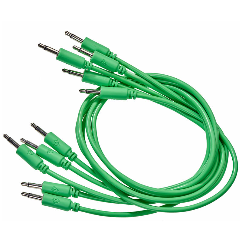 Black Market Modular Patch Cables 250mm Green (5-Pack) - | Reverb
