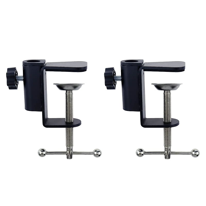 2Pcs Black Desk Table Mounting Clamp,C Shape Desk Table Mount | Reverb